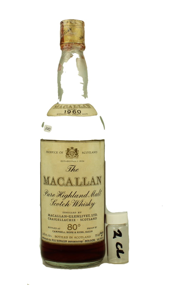 Macallan SAMPLE 1960 2cl 80°Proof OB - SAMPLE 2 CL AMAZING WHISKY ...