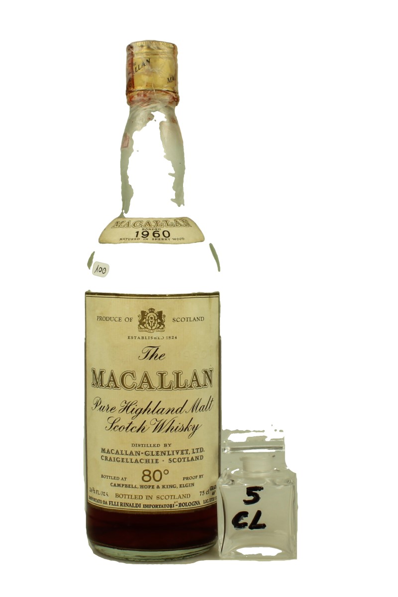 Macallan SAMPLE 1960 5cl 80°Proof OB - SAMPLE 5 CL AMAZING WHISKY ...