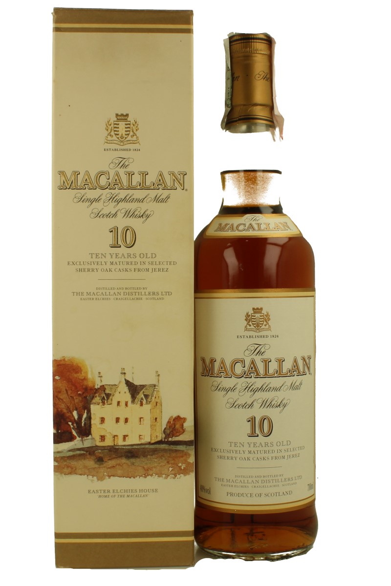 Macallan Speyside Scotch Whisky 10 Years Old Bot in The 90's 70cl 43% ...