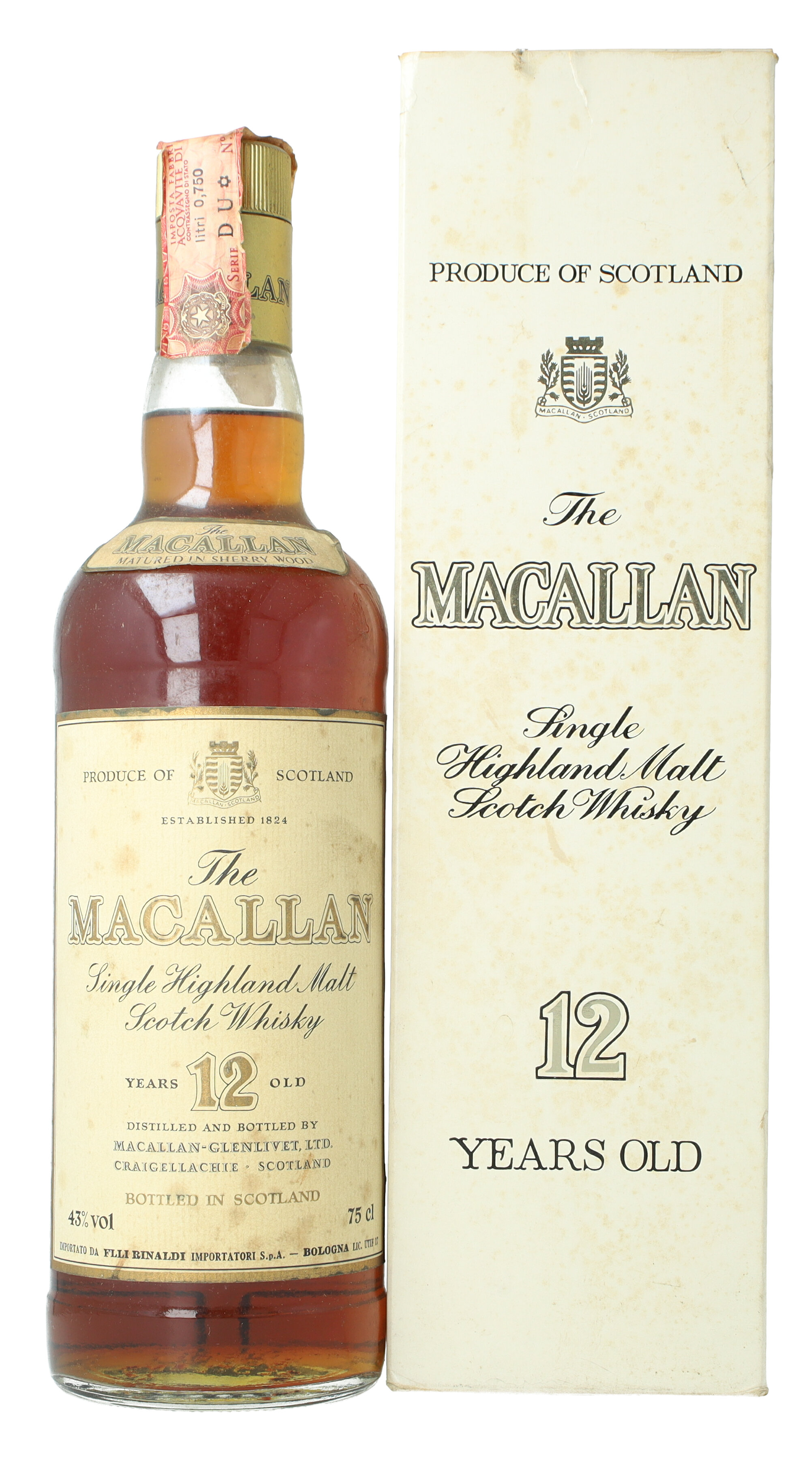 MACALLAN Speyside Scotch Whisky 12 years old - Bot.70-80's 75cl 43% OB ...