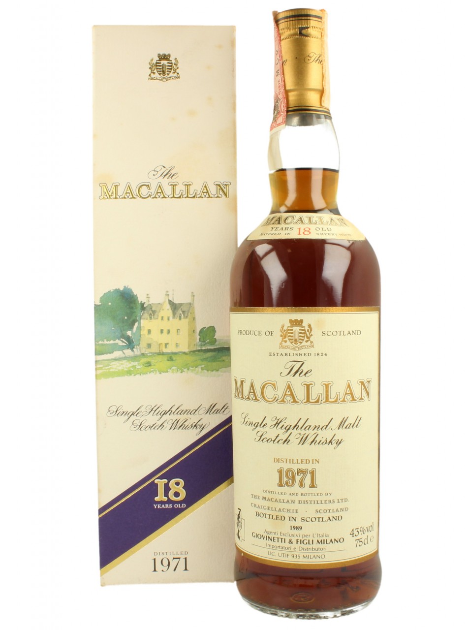 MACALLAN Speyside Scotch Whisky 18 Year Old 1971 75cl 43% OB ...