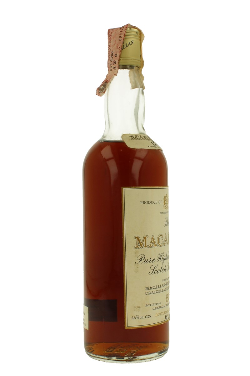 Macallan Speyside Scotch Whisky 1962 26 2/3 Fl. Ozs 80°Proof OB ...