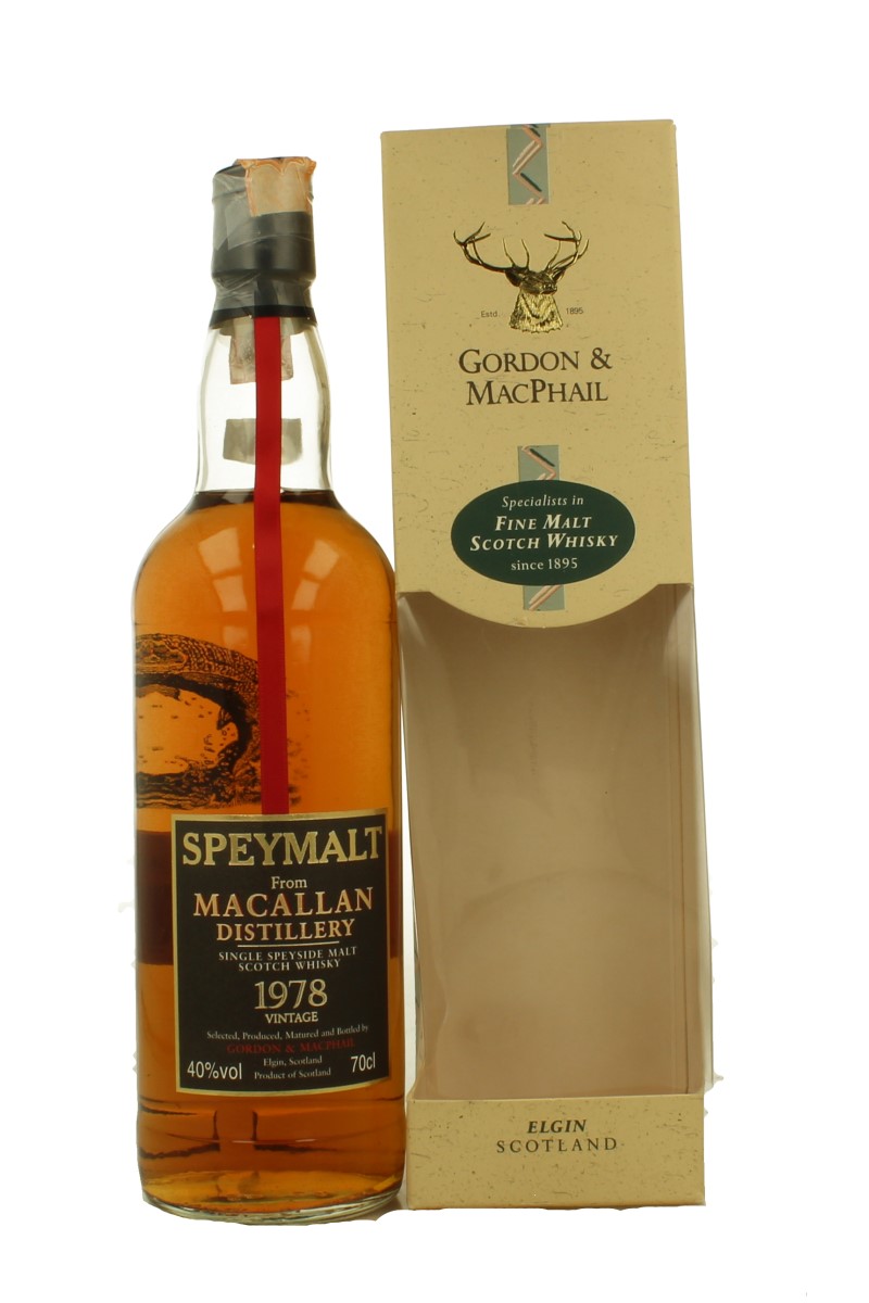 Macallan Speyside Scotch Whisky 1978 70cl 40% Gordon MacPhail -Speymalt ...