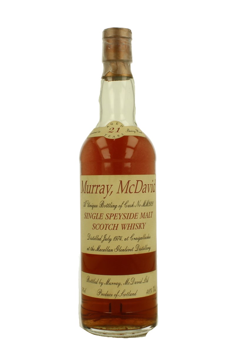 Macallan Speyside Scotch Whisky 21 Year Old 1974 70cl 46% Murray ...