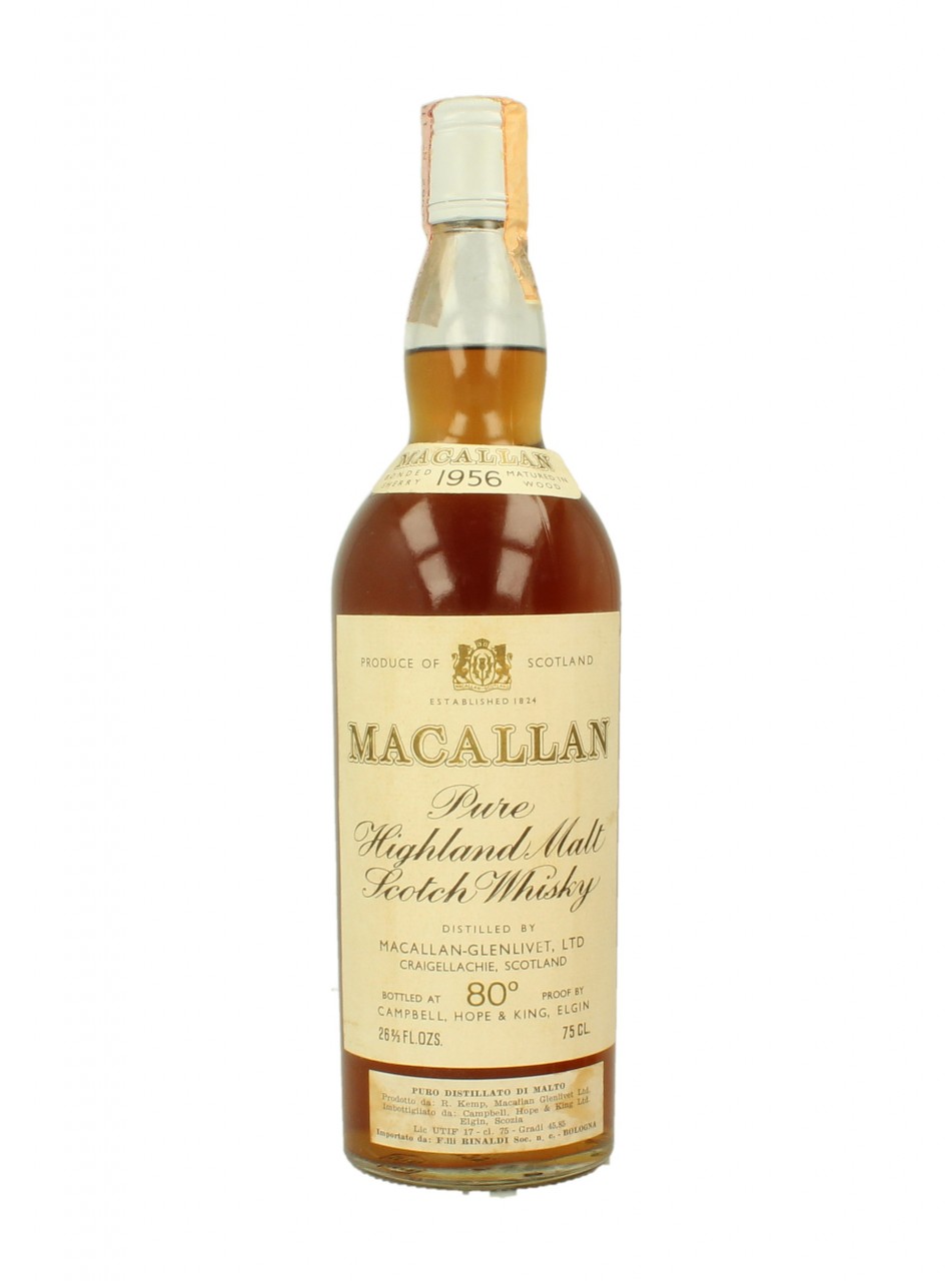 Macallan Speyside Scotch Whisky over 15 Year Old 1956 75cl 80°proof ...