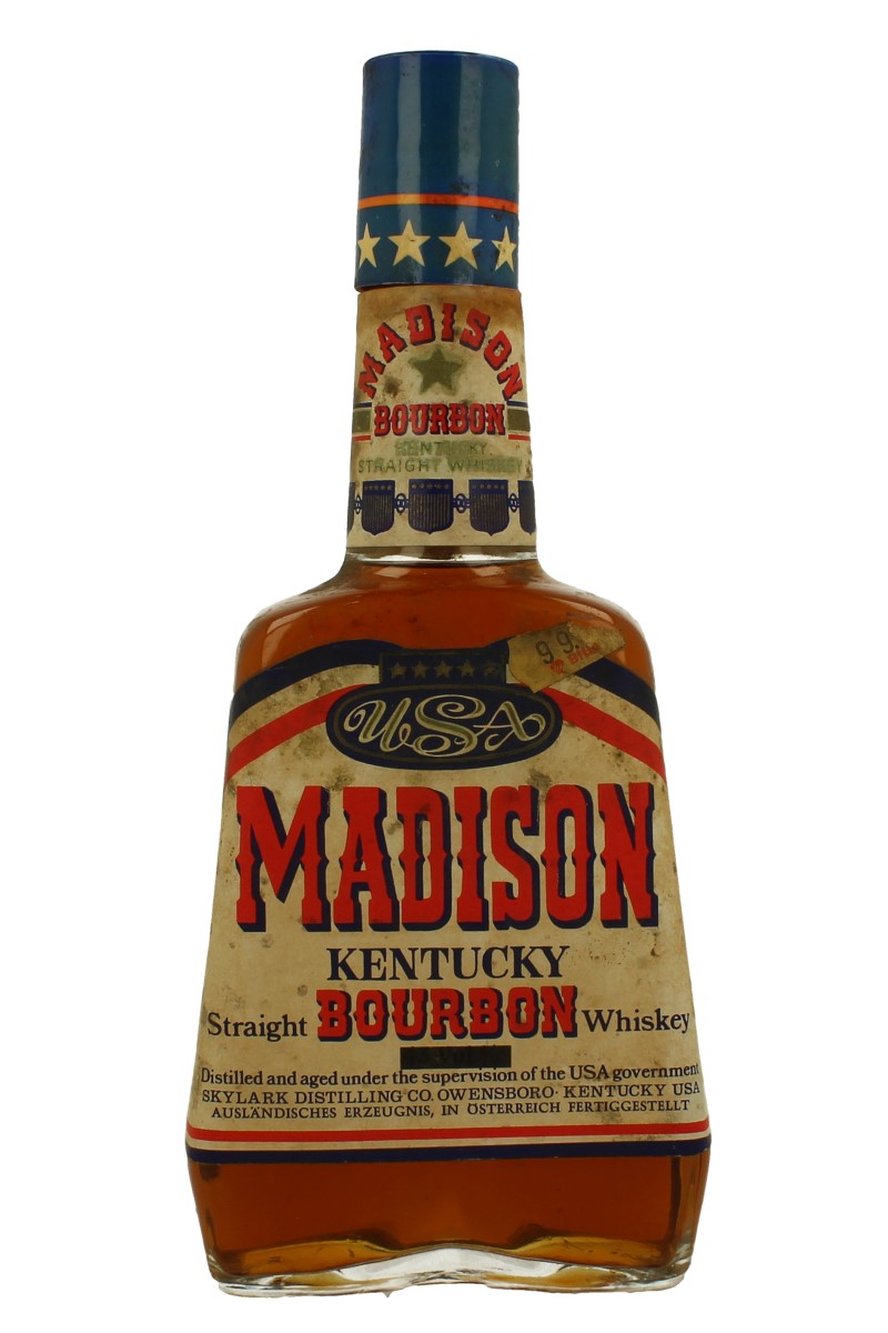 Madison Kentucky Straight Bourbon Whiskey bot 60/70's One Quart 86 US ...