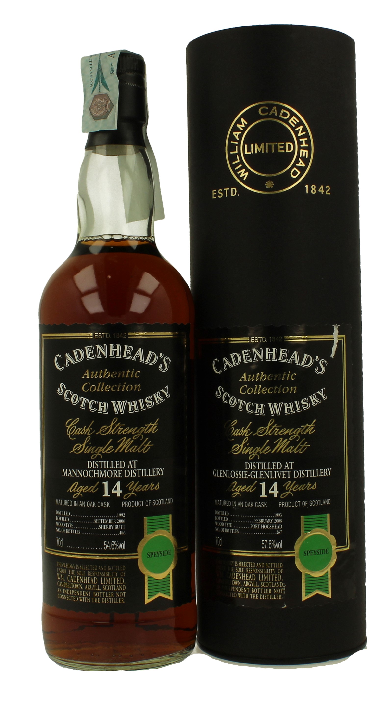 MANNOCHMORE 14 years old 1992 2006 70cl 54.6% Cadenhead's - Authentic ...