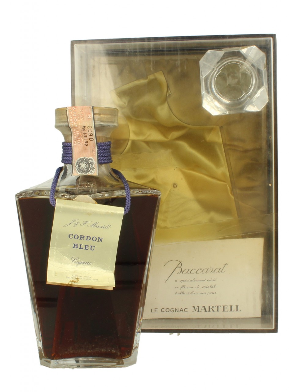 MARTELL CORDON BLUE BACCARAT CRYSTAL DECANTER 75 CL 40 % NO BOX ...