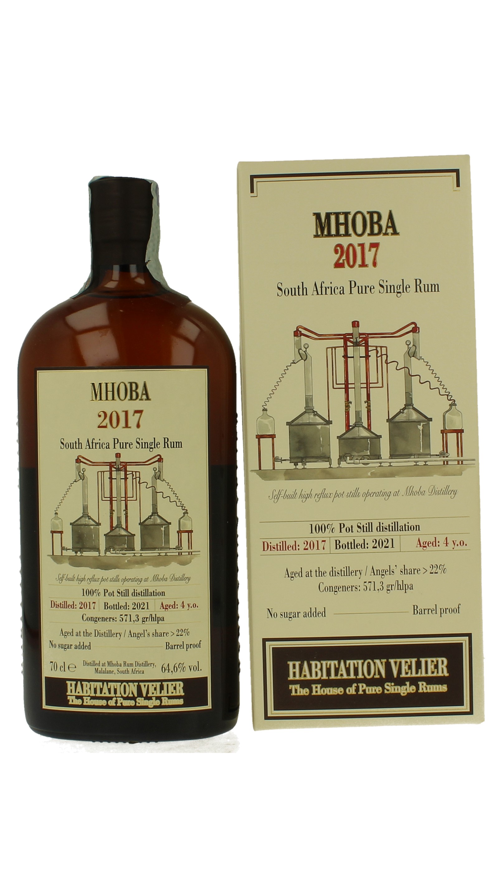MHOBA South Africa Rum 4yo 2017 2021 70cl 64.6% - Velier - Aged at the ...