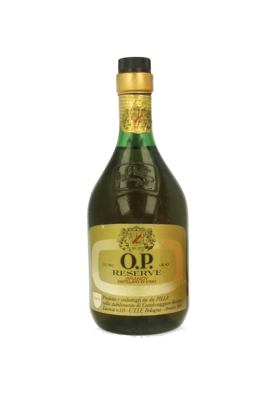 O.P. BRANDY PILLA 75 CL 40 % OLD BOTTLE - Products - Whisky Antique ...