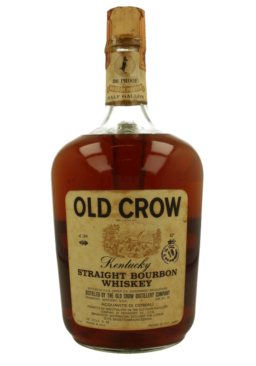 OLD CROW Straigth Bourbon Whiskey Bot. 70/80's 194cl 43% - Products ...