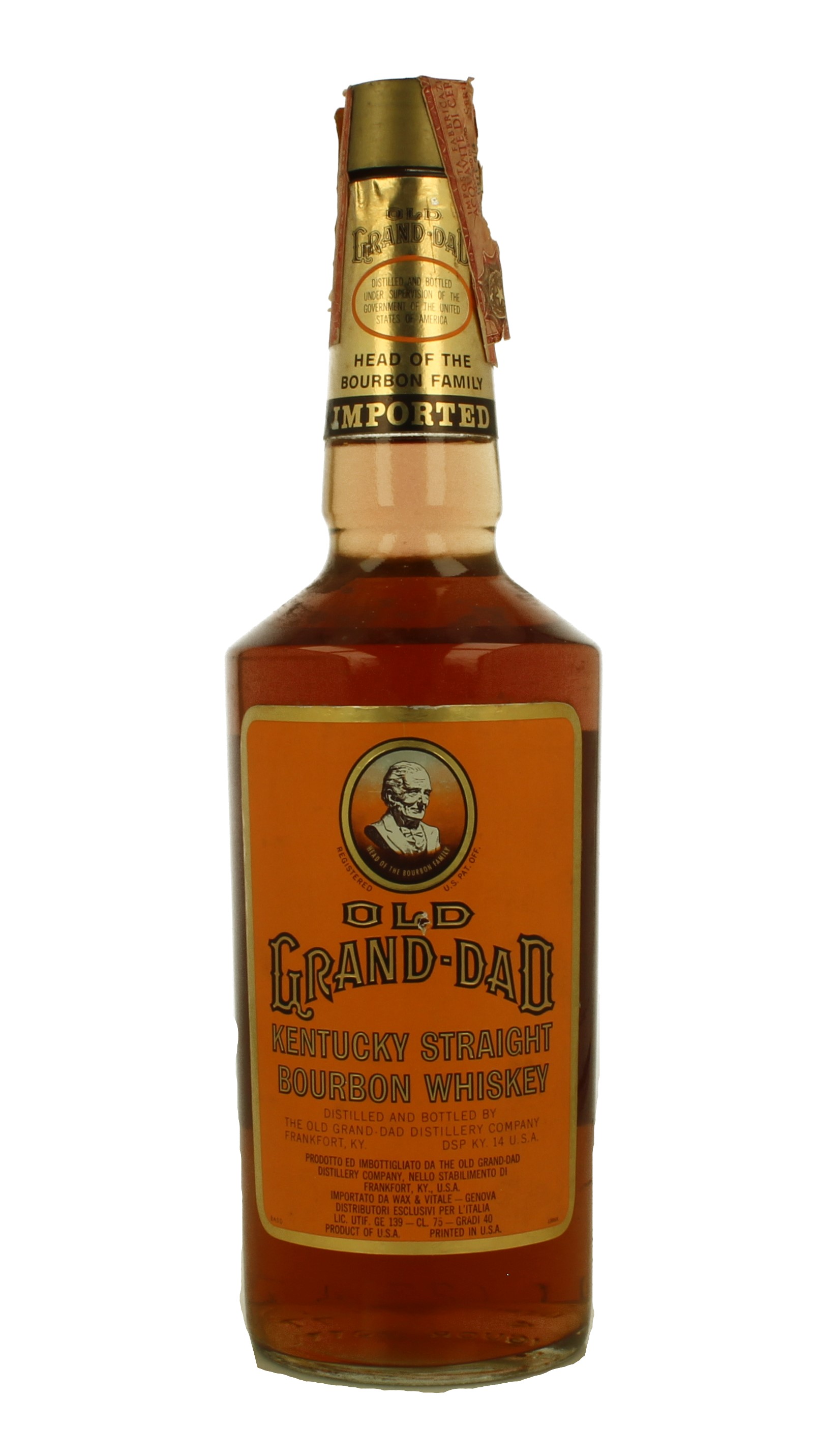 Old Grand Dad Kentucky Straight Bourbon Whiskey - Bot. in The 70's 75cl ...