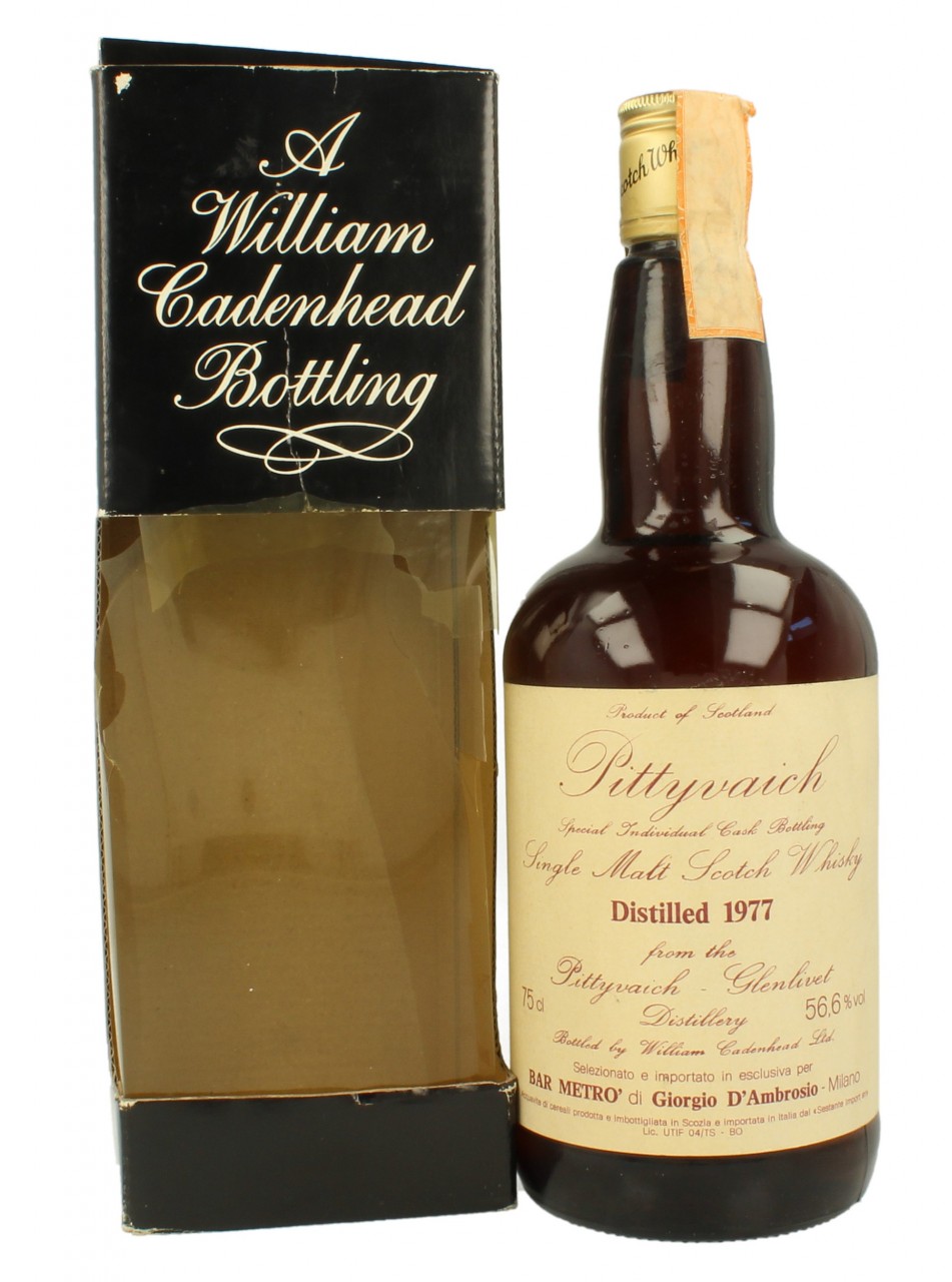PITTYVAICH 15yo 1977 70cl 56.6% Cadenhead's - Dumpy Single Cask Bar ...