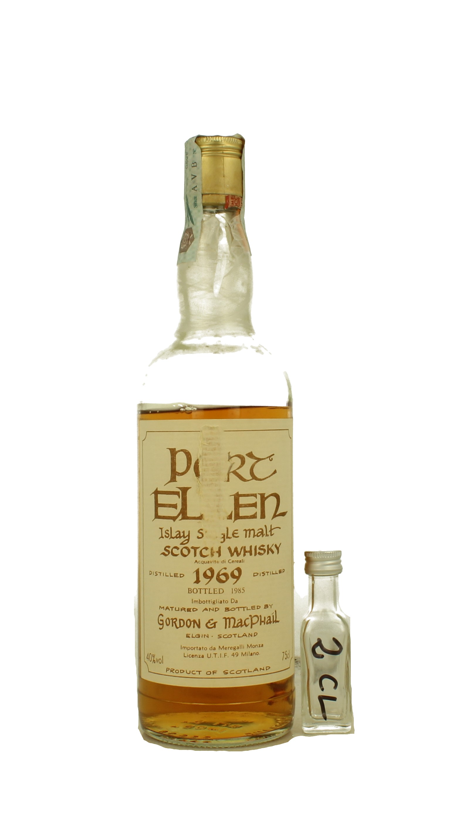 Port Ellen SAMPLE 1969 1985 2cl 40% Gordon MacPhail - SAMPLE 2 CL ...