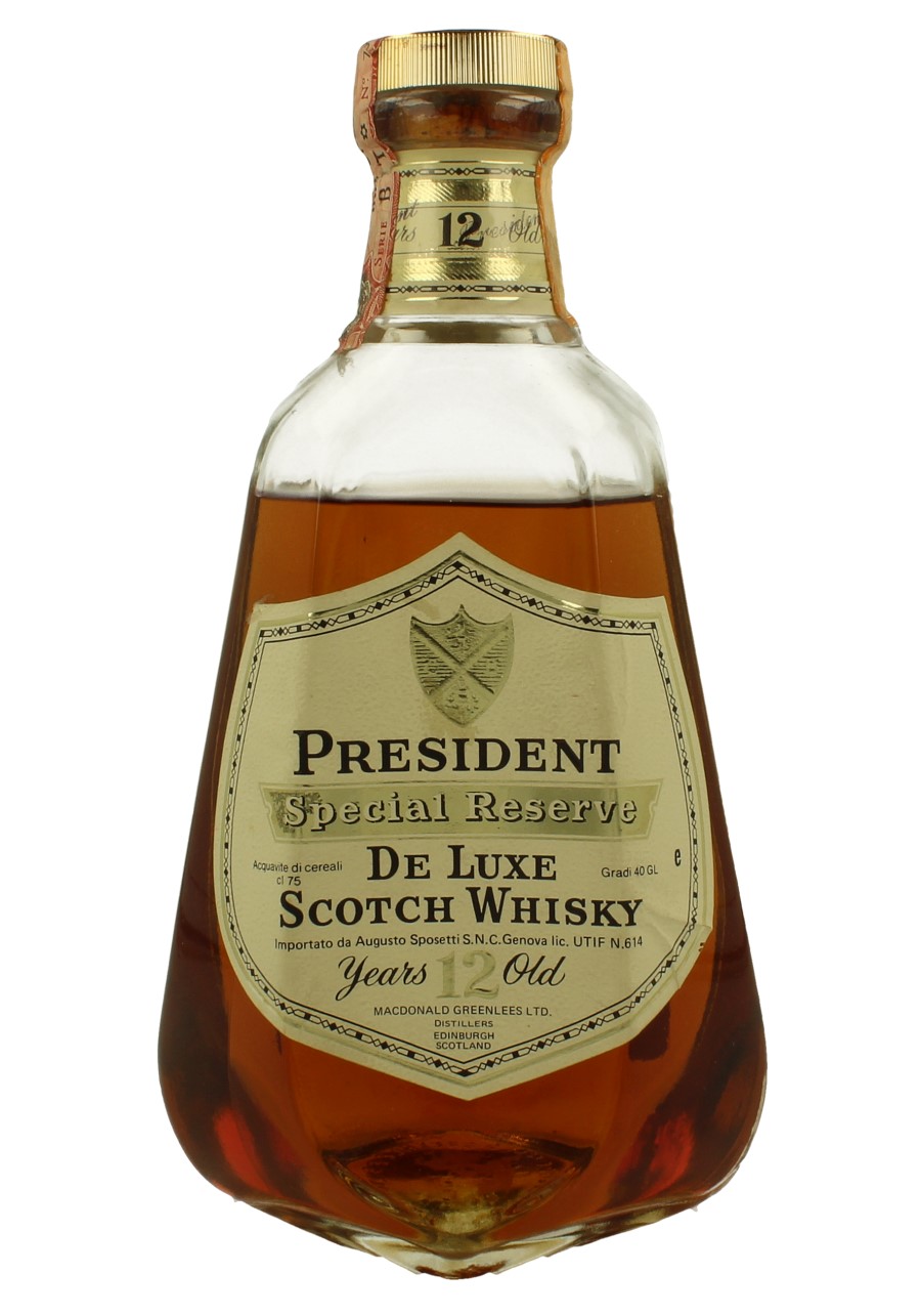 PRESIDENT 12yo Bot.70's 75cl 40% - Blended - Products - Whisky Antique ...