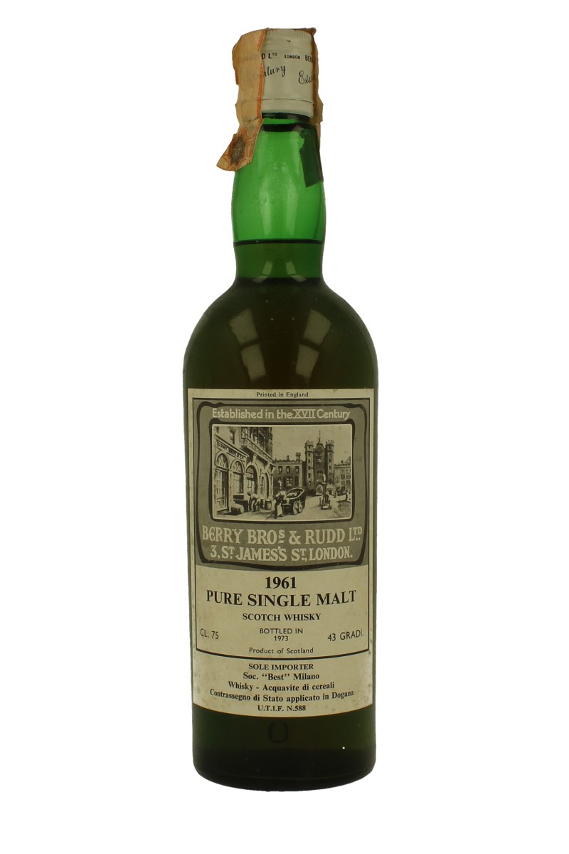 PURE SINGLE MALT BERRY BROS & RUDD 1961 1973 75 CL 43 % - Products ...