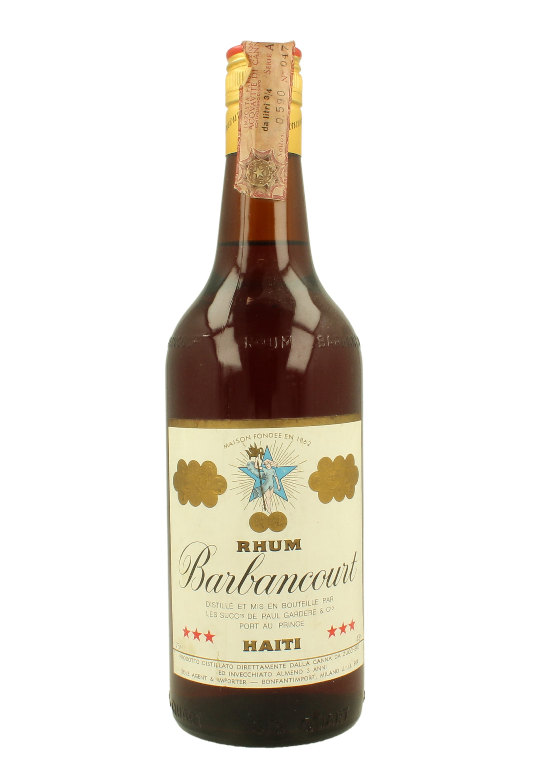RHUM BARBANCOURT 75CL 43% VERY OLD BOTTLE -BOTTLED IN THE 70'S ...