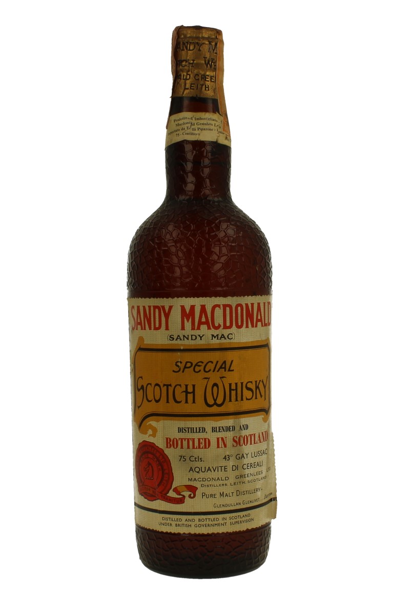 SANDY MACDONALD Spring Cap Bot.50's 75cl 43% Glendullan Pure Malt ...