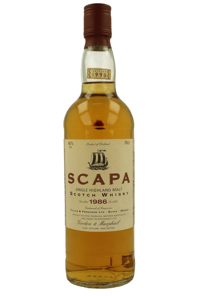 SCAPA 1986 1998 70cl 40% G&M - Products - Whisky Antique, Whisky & Spirits