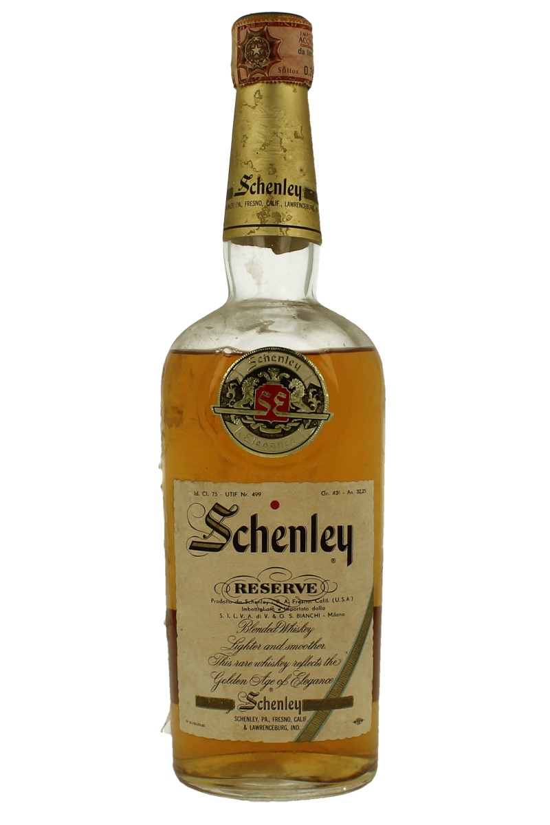 SCHENLEY Reserve - Bot.70's 75cl 43% - Products - Whisky Antique ...