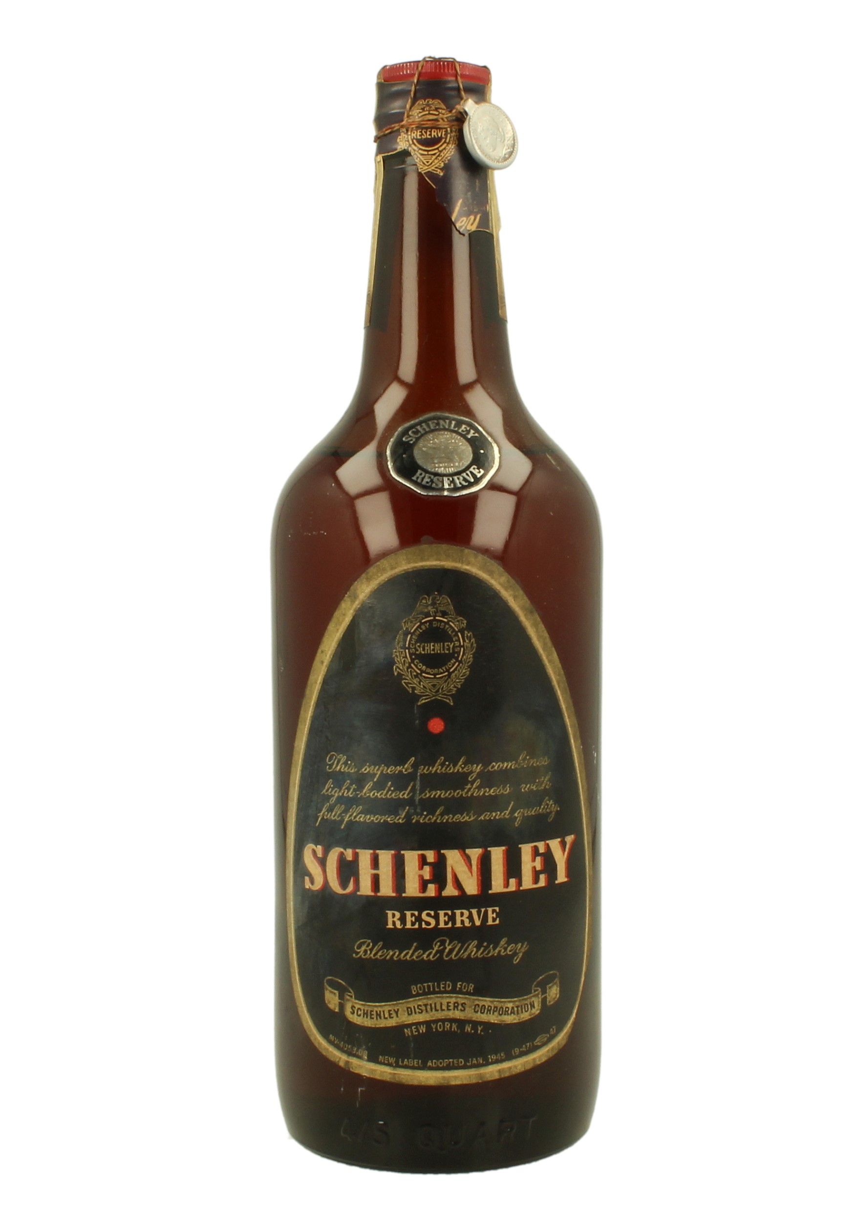 SCHENLEY Reserve Bot.late 40's 4/5 Quart - Blended - Products - Whisky ...
