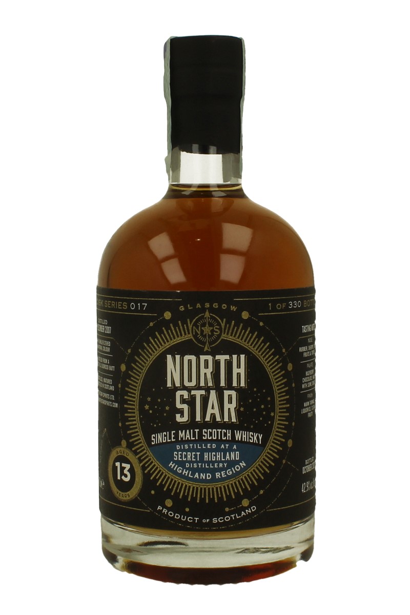 SECRET HIGHLAND DISTILLERY 13 years old 2007 70cl 42.9% - North Star ...