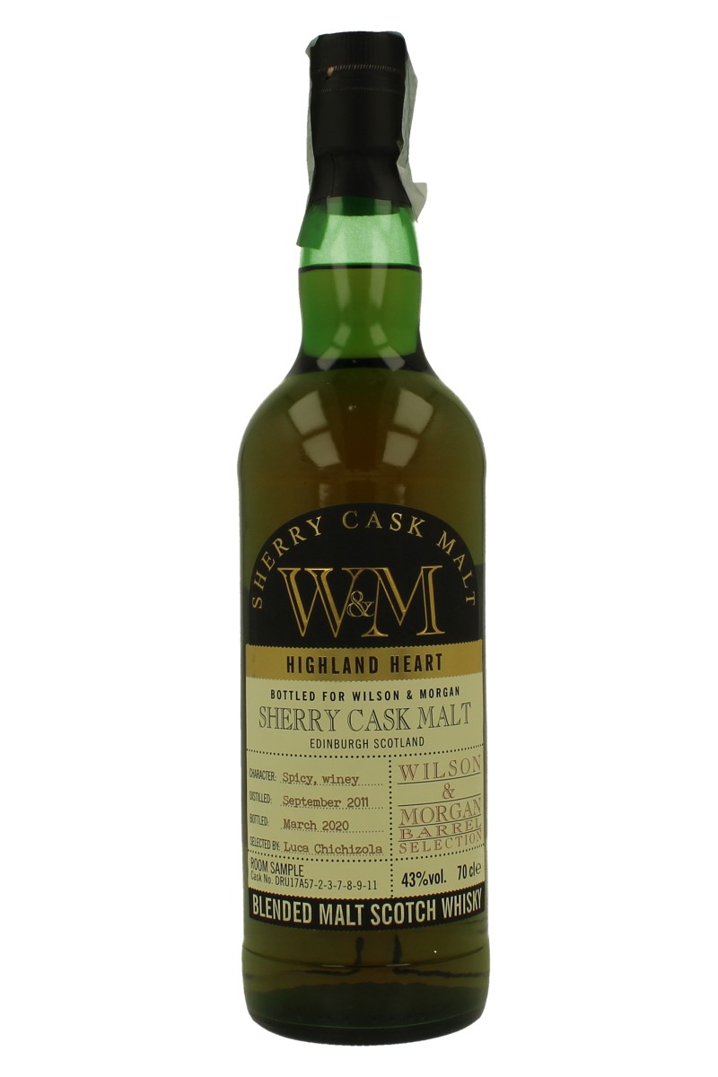 SHERRY CASK MALT 2011 2020 70cl 43% Wilson & Morgan First Fill Sherry ...