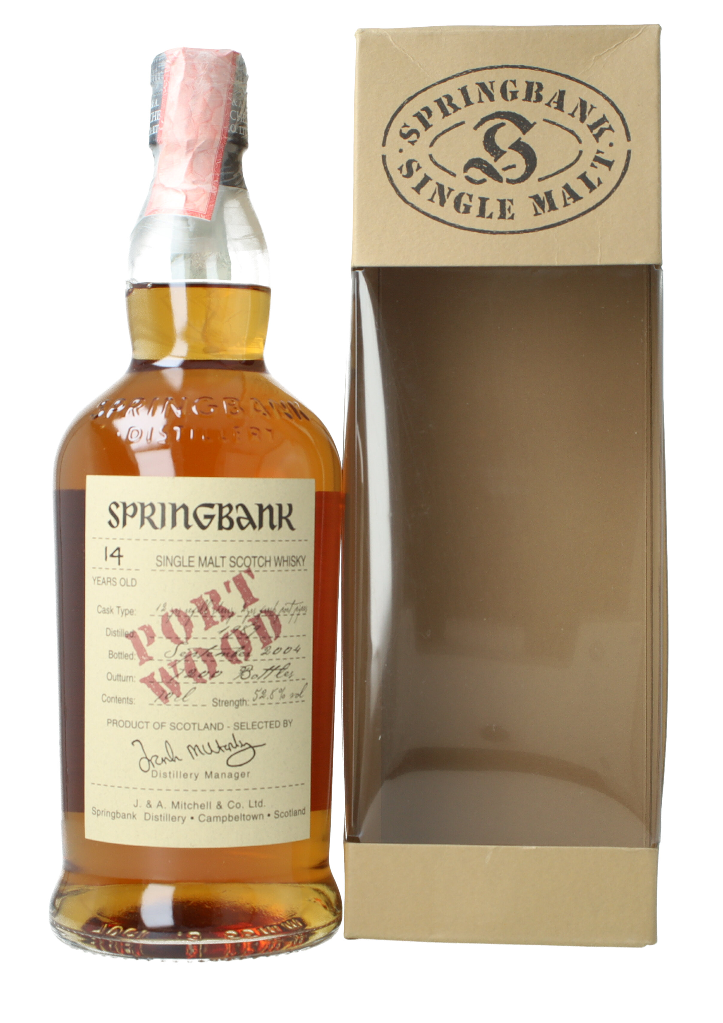 SPRINGBANK 14 Years Old Bottled 2004 70cl 52.8% OB- Port Wood - Products - Whisky Antique ...