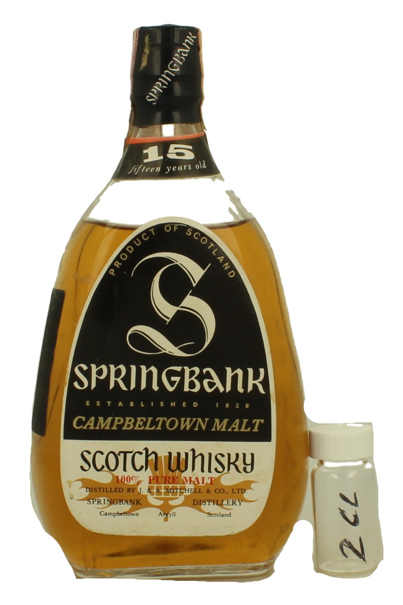 Springbank Pear Shape SAMPLE Bottled 1970 Disitlled around 1955 2cl 43% ...