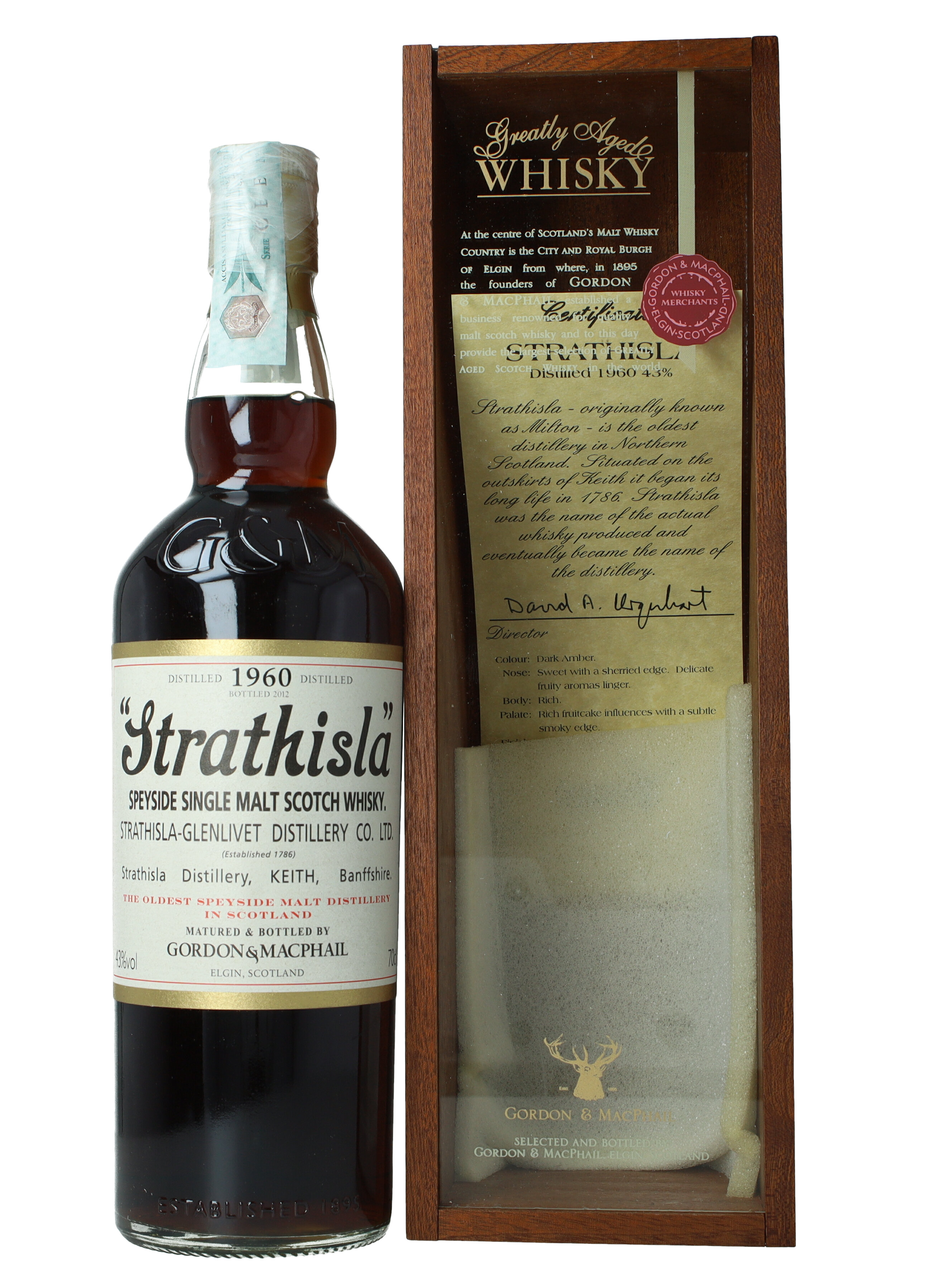 Strathisla Speyside Scotch Whisky 1960 70cl 43% Gordon MacPhail ...