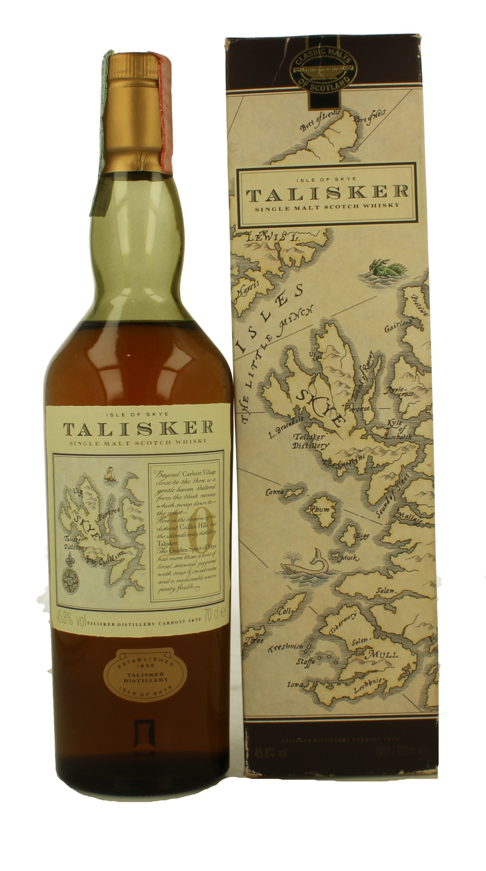TALISKER 10 years old Bot in The 90's early 2000 70cl 45.8 % - Products - Whisky Antique, Whisky ...