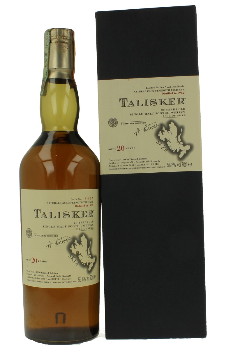 TALISKER 20 years old 1982 2003 70cl 58.8% Ob- Natural cask Strength ...