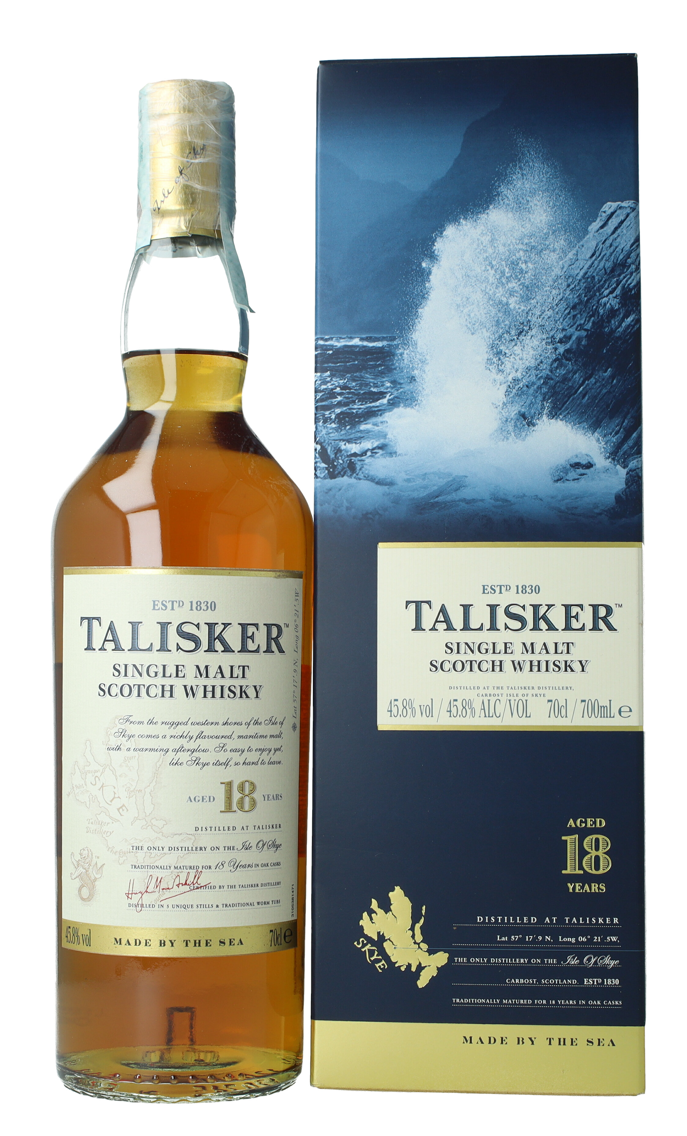 TALISKER Island Scotch Whisky 18 year old 70cl 45.8% - Products ...