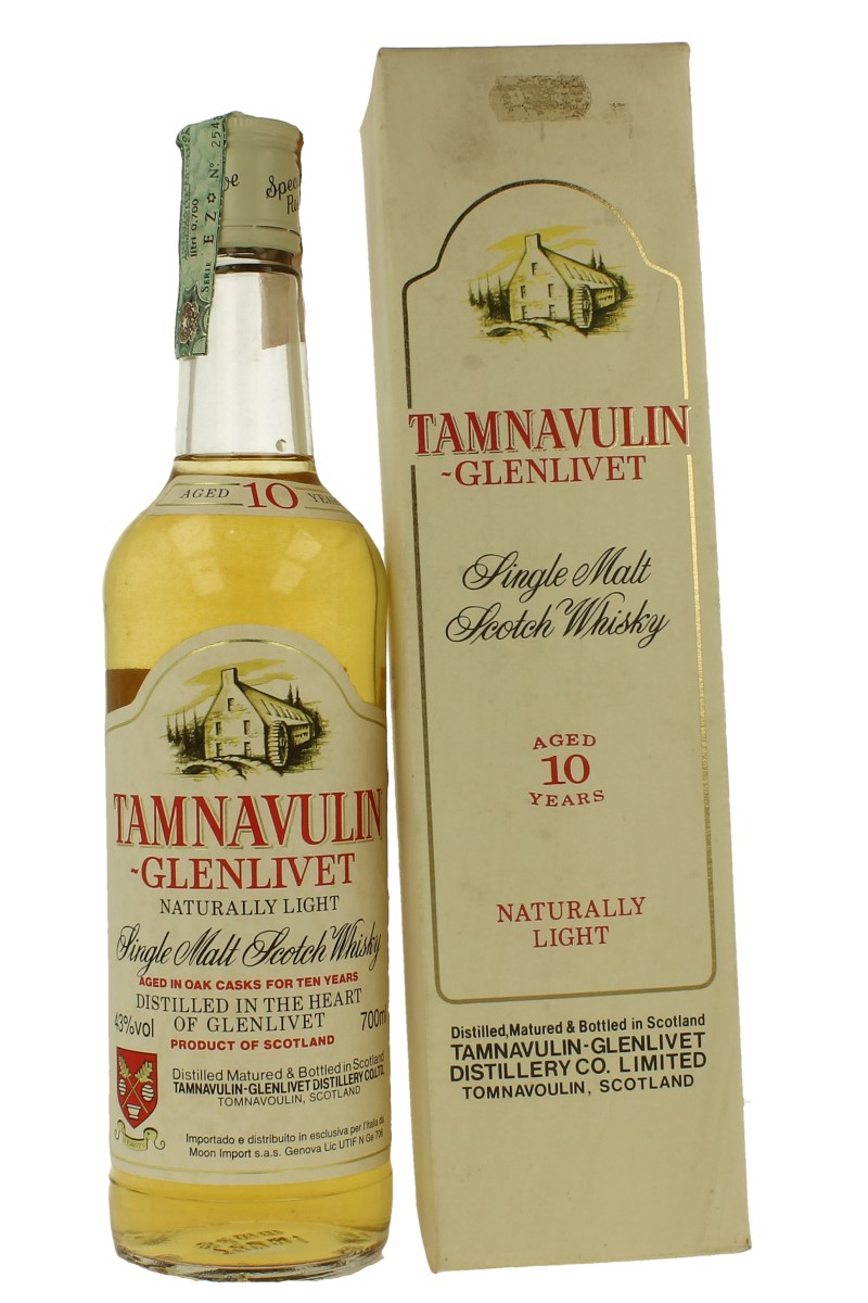 TAMNAVULIN GLENLIVET 10 years old Bot.Late 90's early 2000 70cl 43% ...