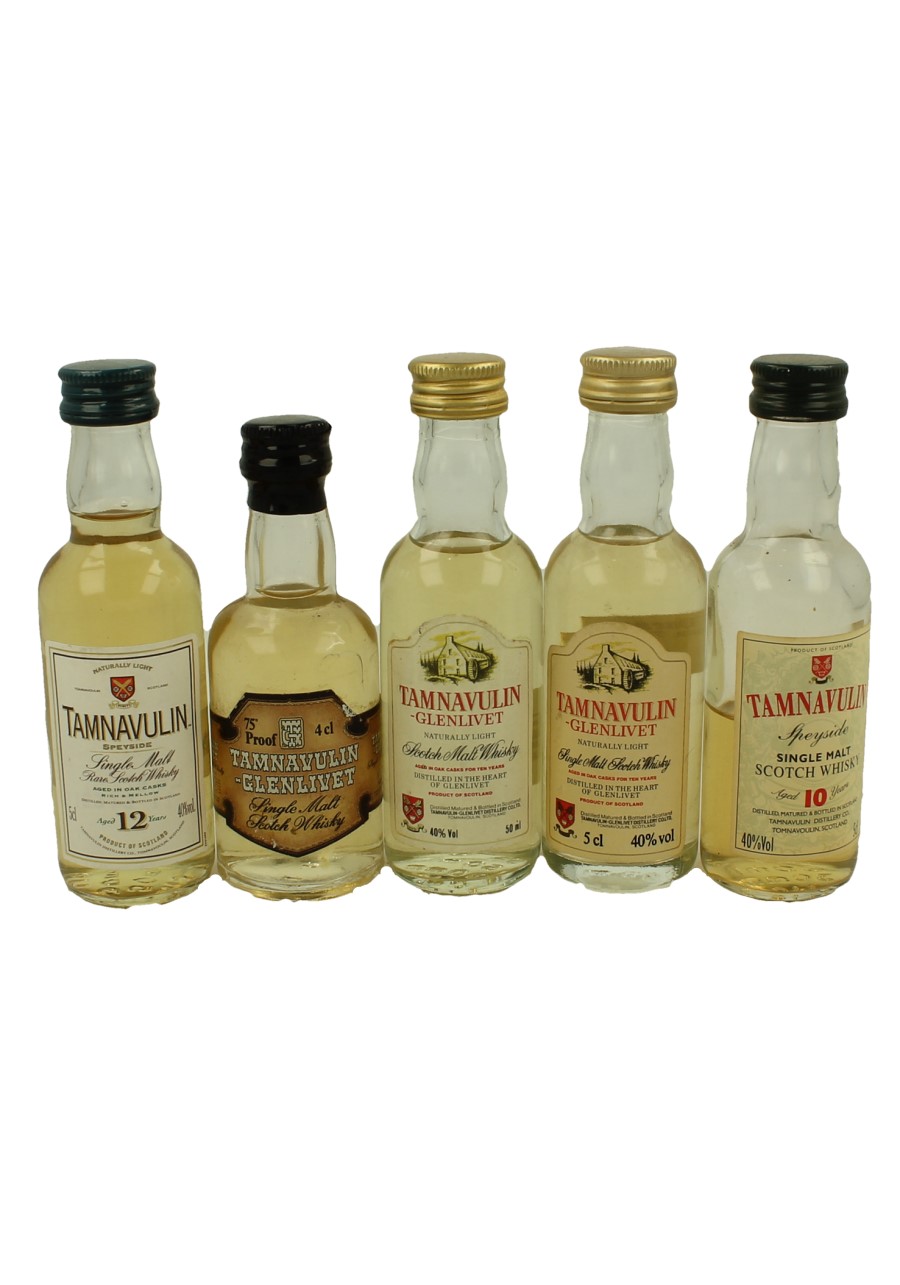 TAMNAVULIN GLENLIVET 10x 5cl 10 VERY RARE MINIATURES - Products ...