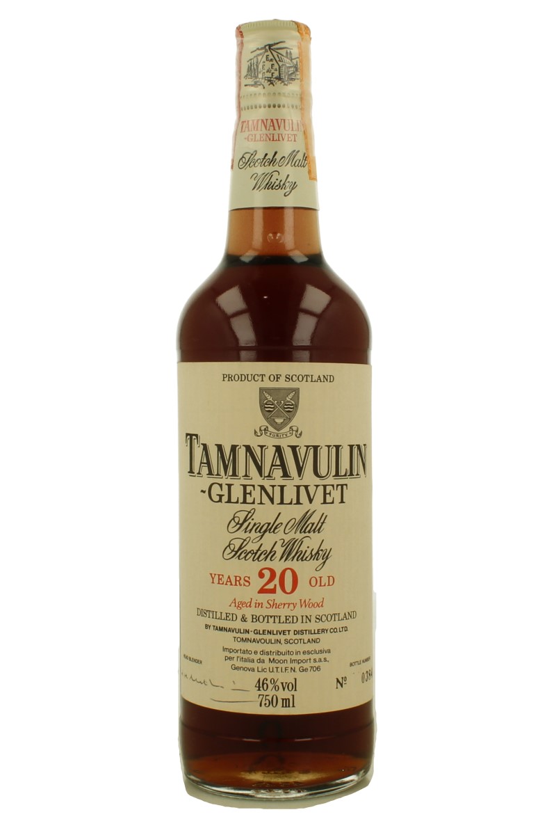 Tamnavulin Speyside Scotch Whisky 20 Years Old - Bot.70's-80's 75cl 46% ...