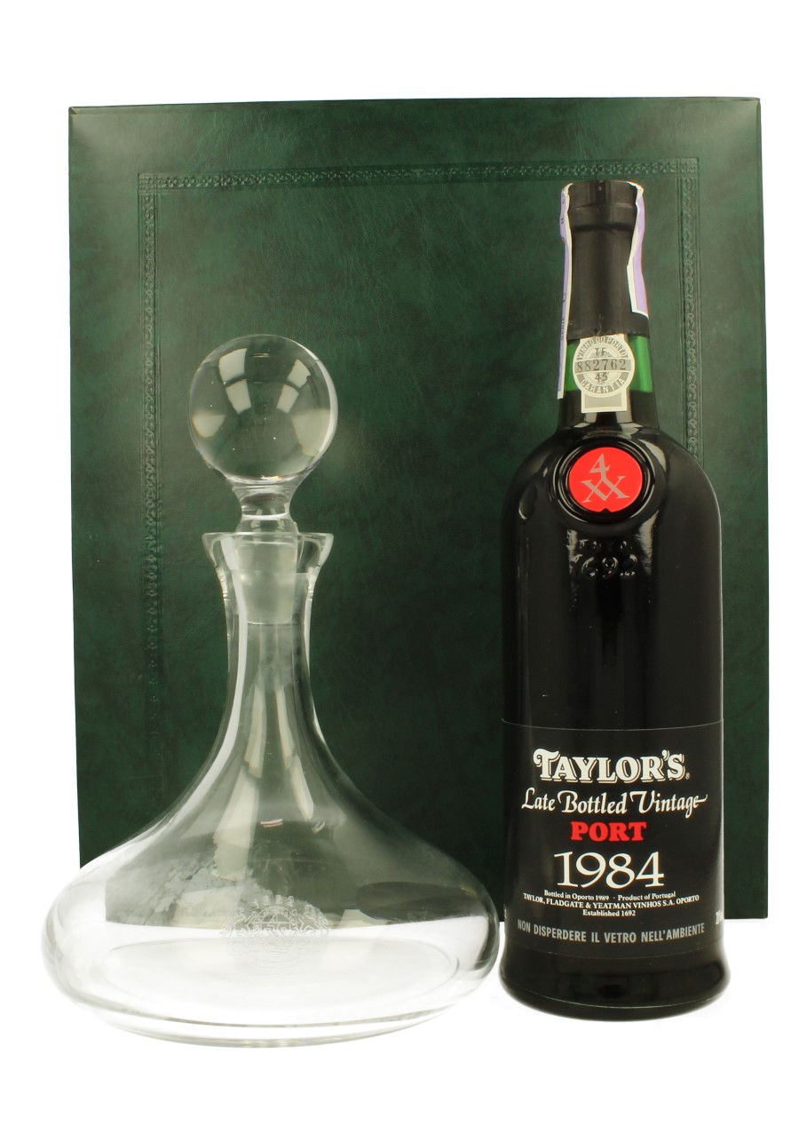 TAYLOR'S Port Late Bottled Vintage 1984 1989 75cl 20% with Decanter ...