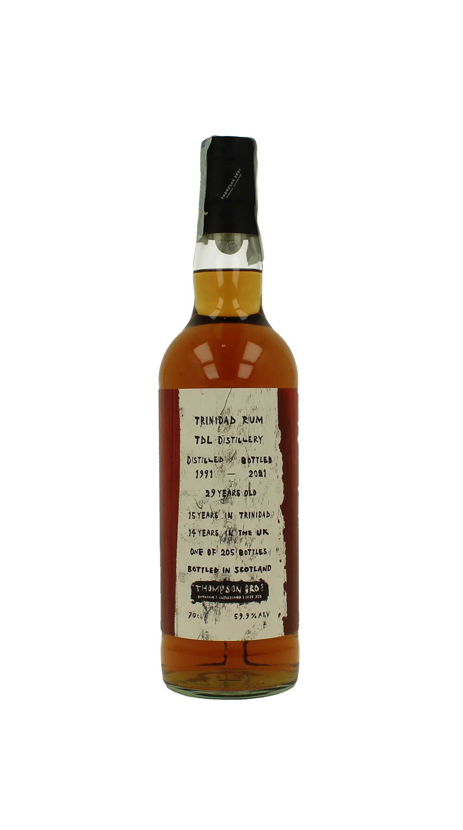 TDL TRINIDAD RUM 29 Years Old 1991 2021 70cl 59.9% - thompson bros 15 ...