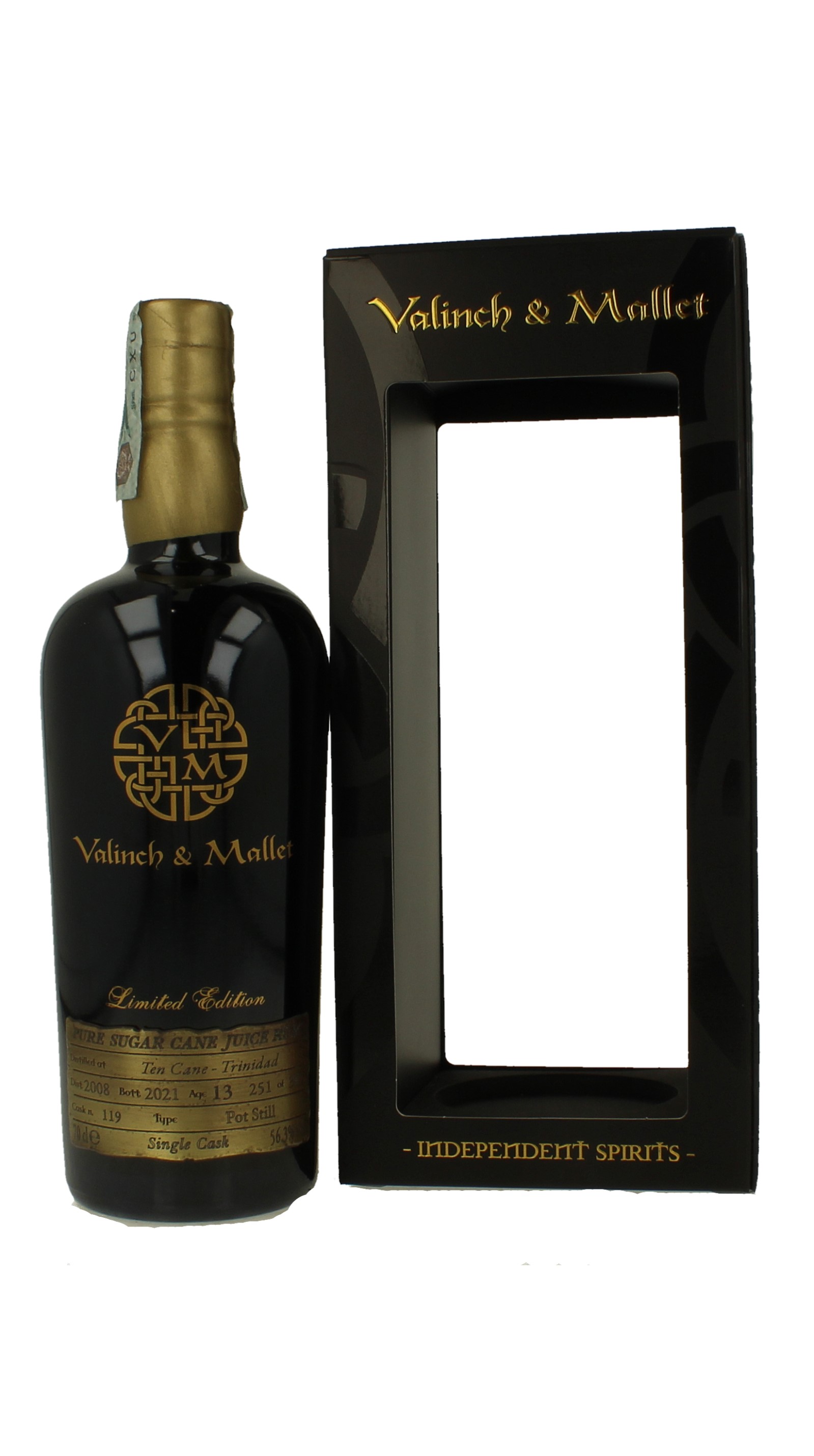 Ten Cane Rum Trinidad 13 Years Old 2008 2021 70cl 56.3% Valinch ...