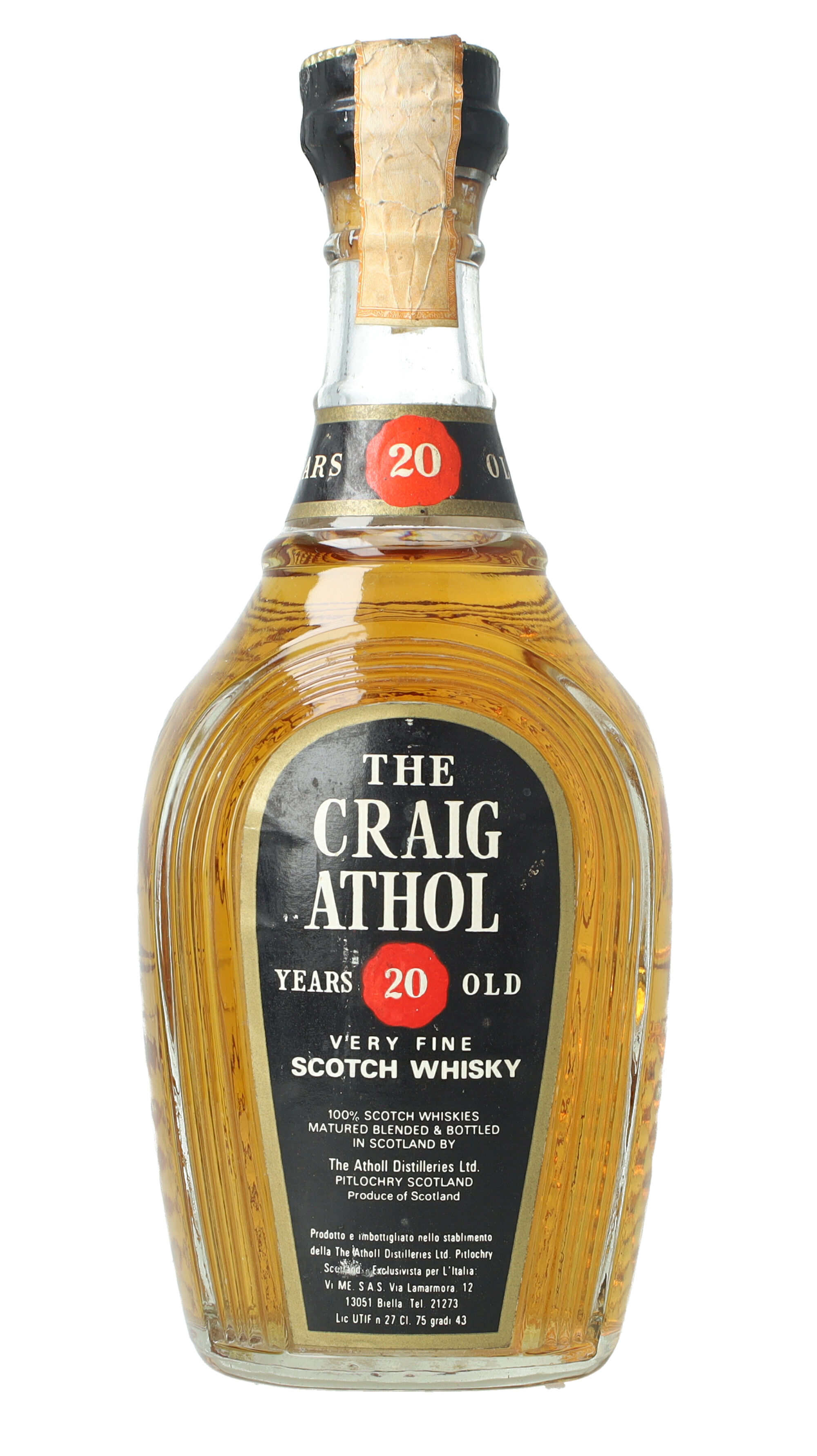 The Craig Athol Blended Scotch Whisky 20 year Old Bottled around 1970 ...