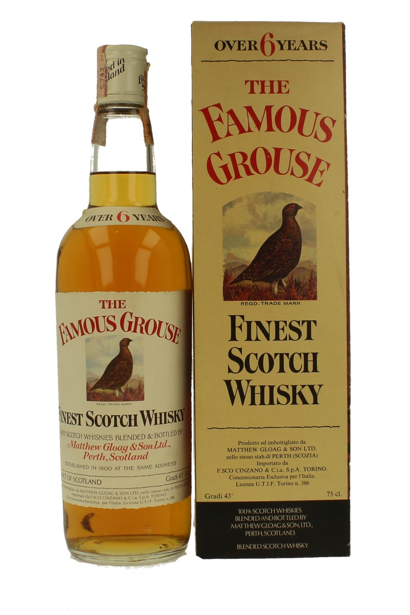 THE FAMOUS GROUSE Whisky 6 Years Old Bot.70's 75cl 43% Matthew & Gloag ...