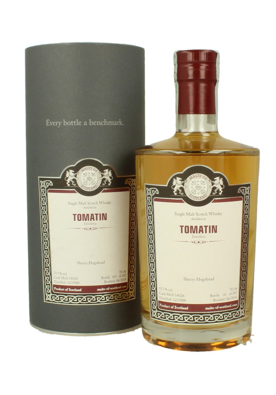 TOMATIN 1988 2014 53.7% Malt of Scotland - Sherry Hogs #14026 ...