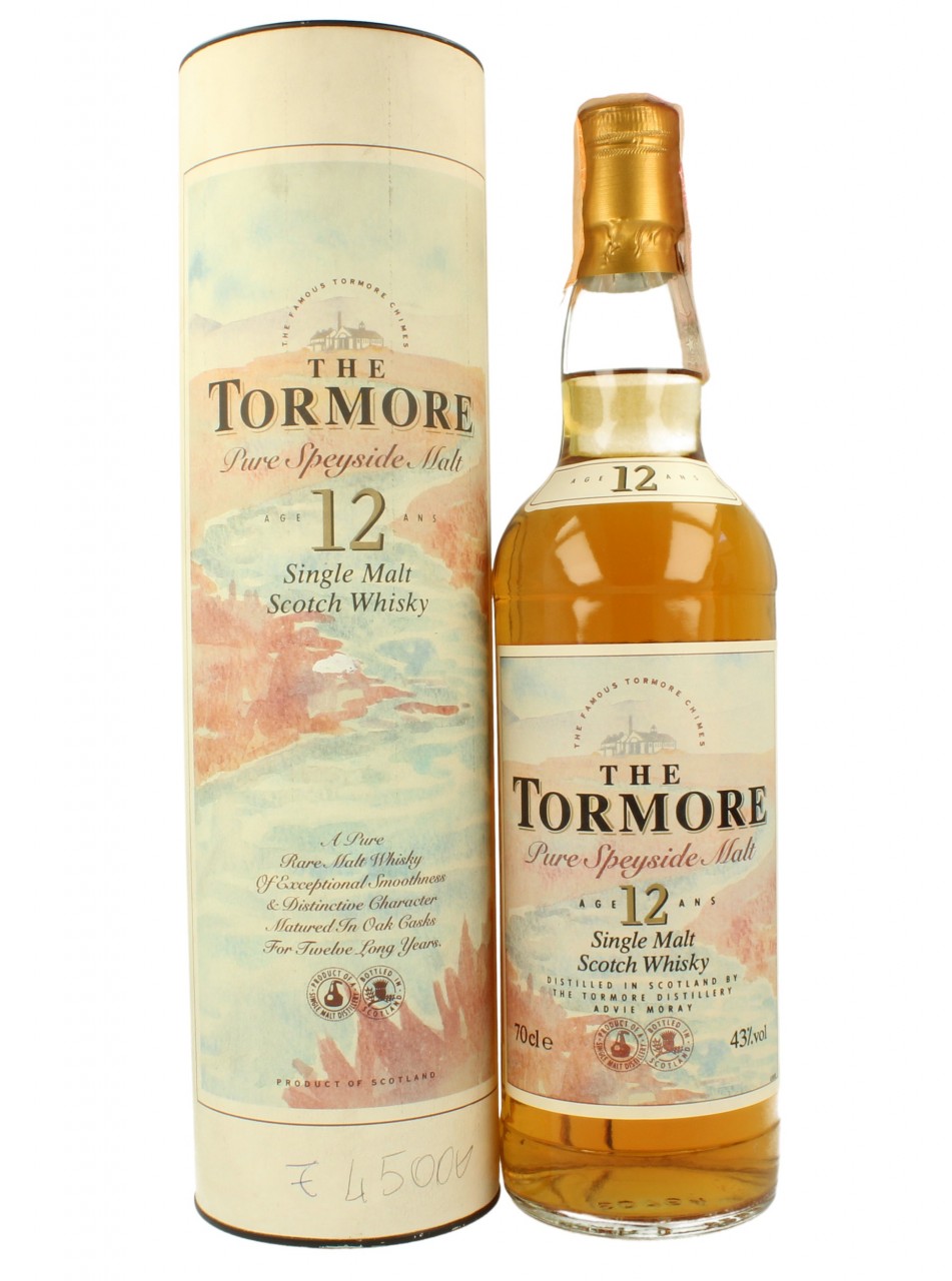 TORMORE 12yo Bot.90's 70cl 43% OB - Products - Whisky Antique, Whisky ...