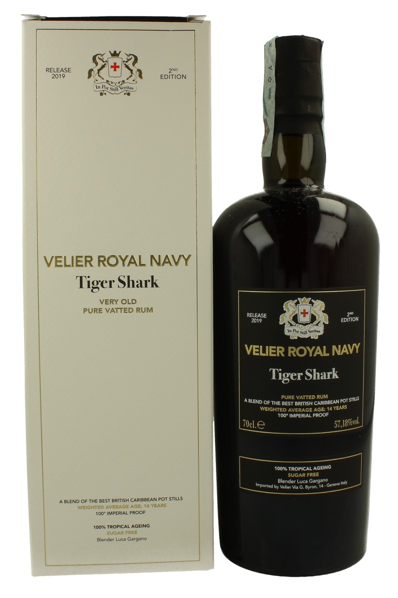 VELIER ROYAL NAVY TIGER SHARK avg 14yo 2019 Release 2nd Edition 70cl 57 ...