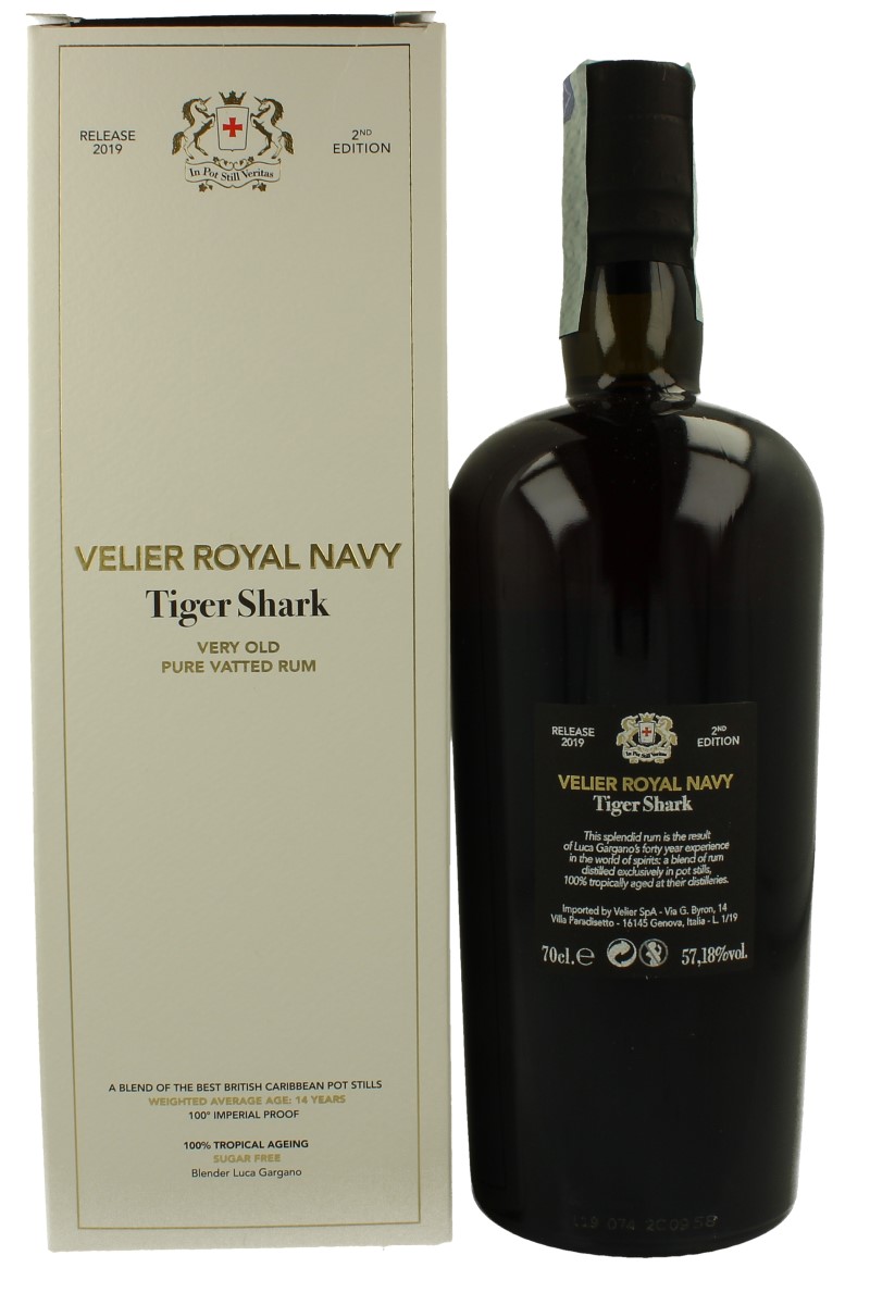 VELIER ROYAL NAVY TIGER SHARK avg 14yo 2019 Release 2nd Edition 70cl 57 ...