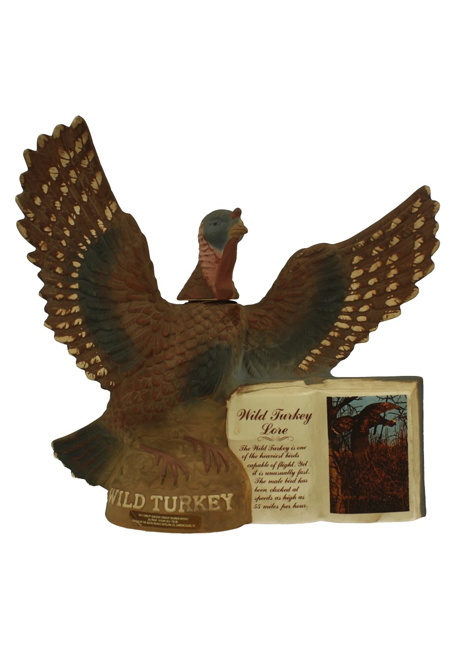 WILD TURKEY 8yo 4/5 quart 101 PROOF CERAMIC DECANTER kentucky bourbon ...