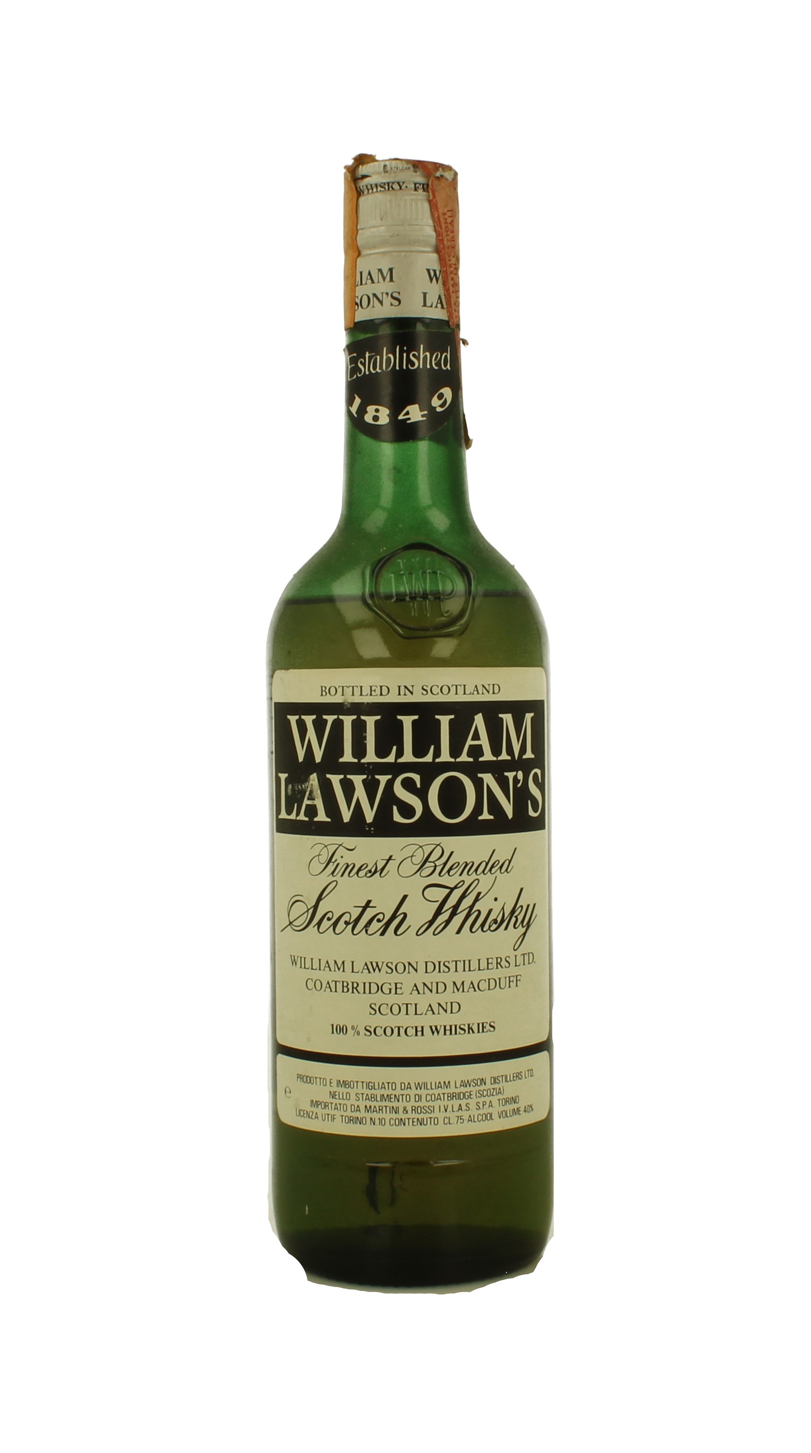 WILLIAM LAWSON'S Scotch Whisky Bot. in the 60'S /70's 75cl 40% ...