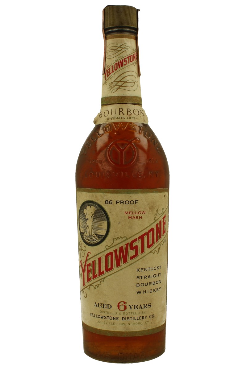 Yellowstone Kentucky Straight Bourbon Whiskey 6 years old bot 60/70's ...