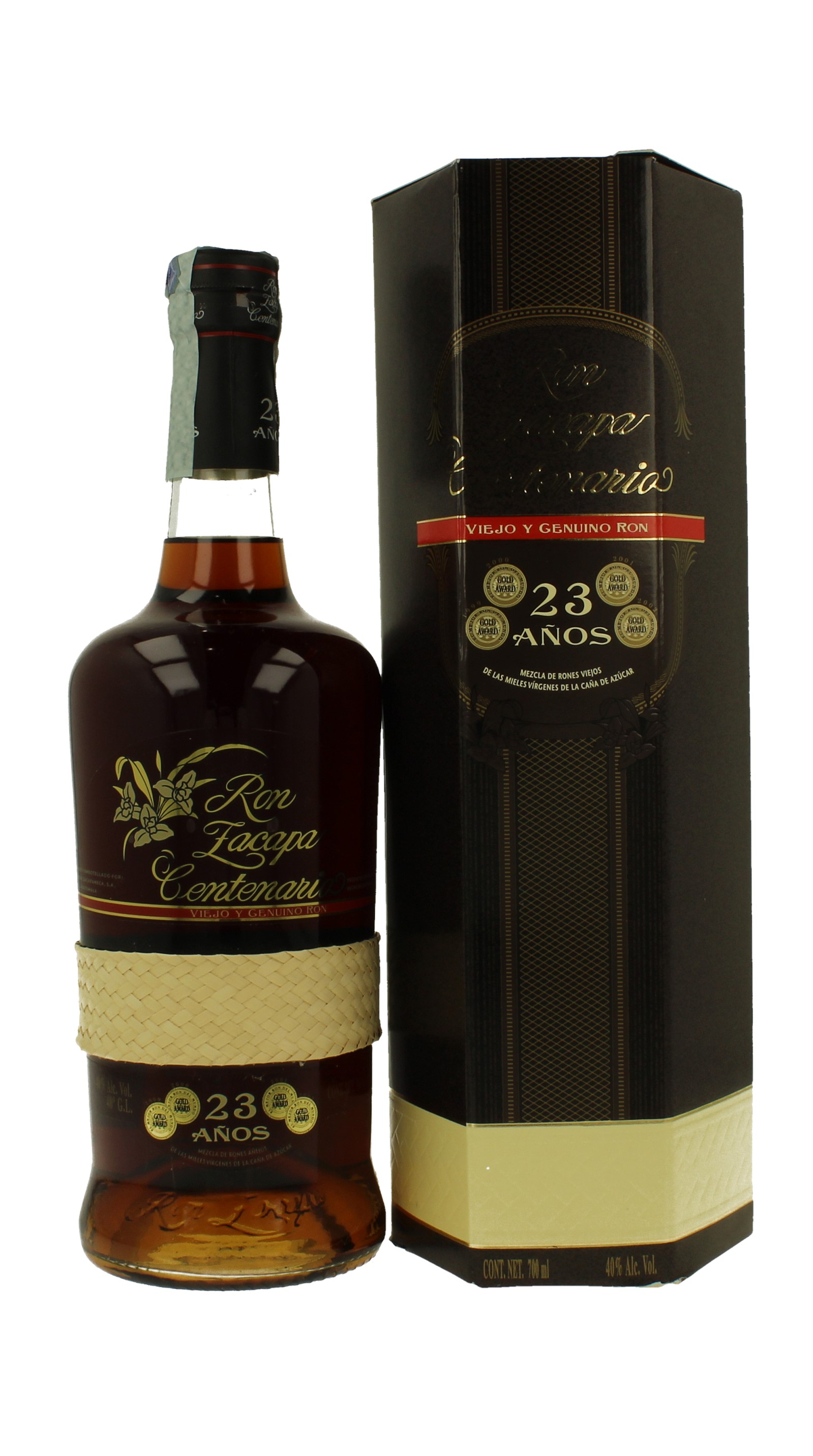 Zacapa Rum 23 Years Old 70cl 40% Centenario Etichetta Negra hexgonal ...