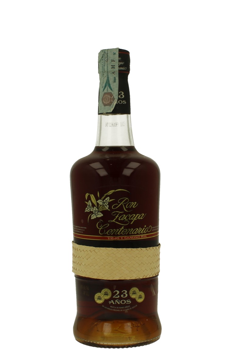Zacapa Rum 23 Years Old old bottle 70cl 40% Centenario ring in palm ...